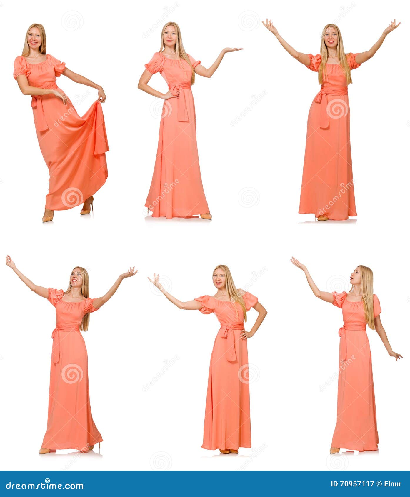 Composite Photo of Woman in Various Poses Stock Image - Image of haute ...