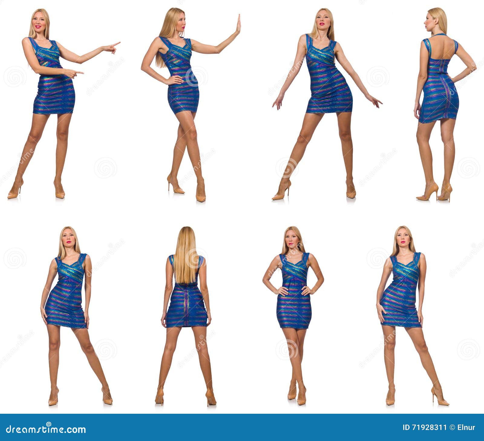 The Composite Photo of Woman in Various Poses Stock Image - Image of ...