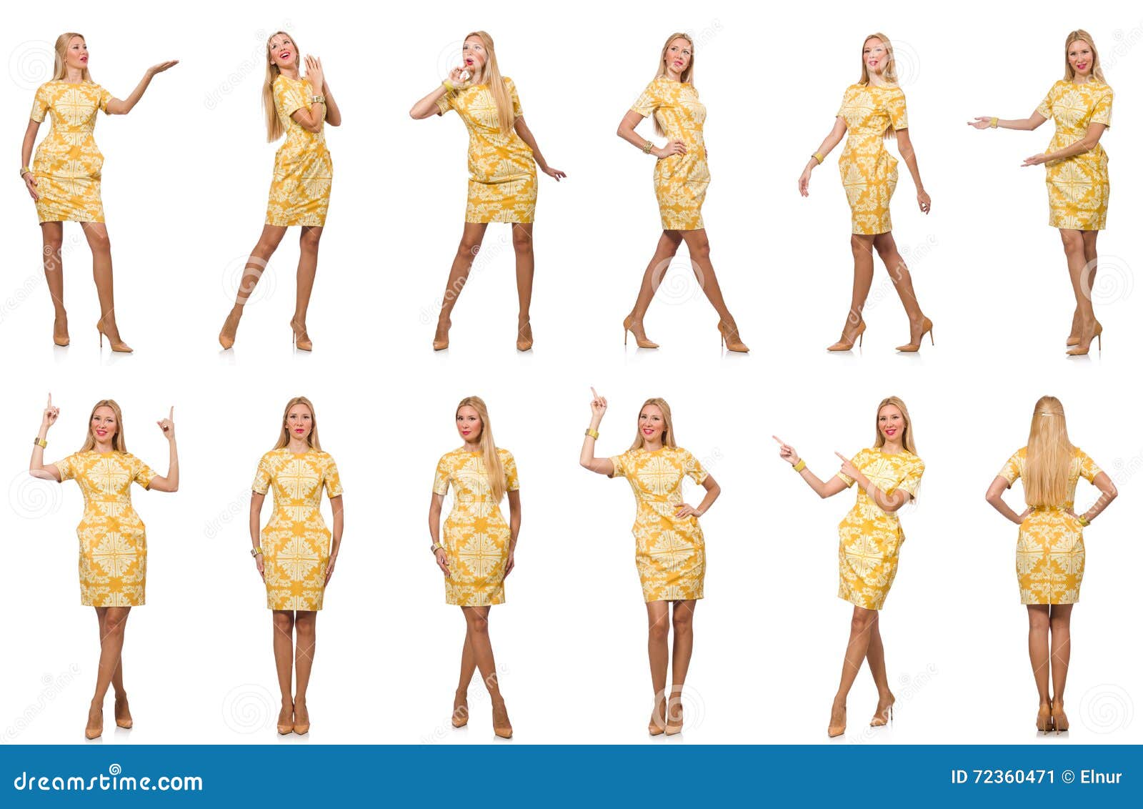 The Composite Photo of Woman in Various Poses Stock Image - Image of ...