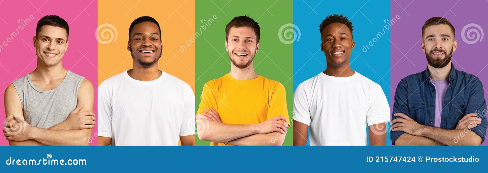 Composite Set of Smiling Diverse Multicultural Men Stock Photo - Image ...