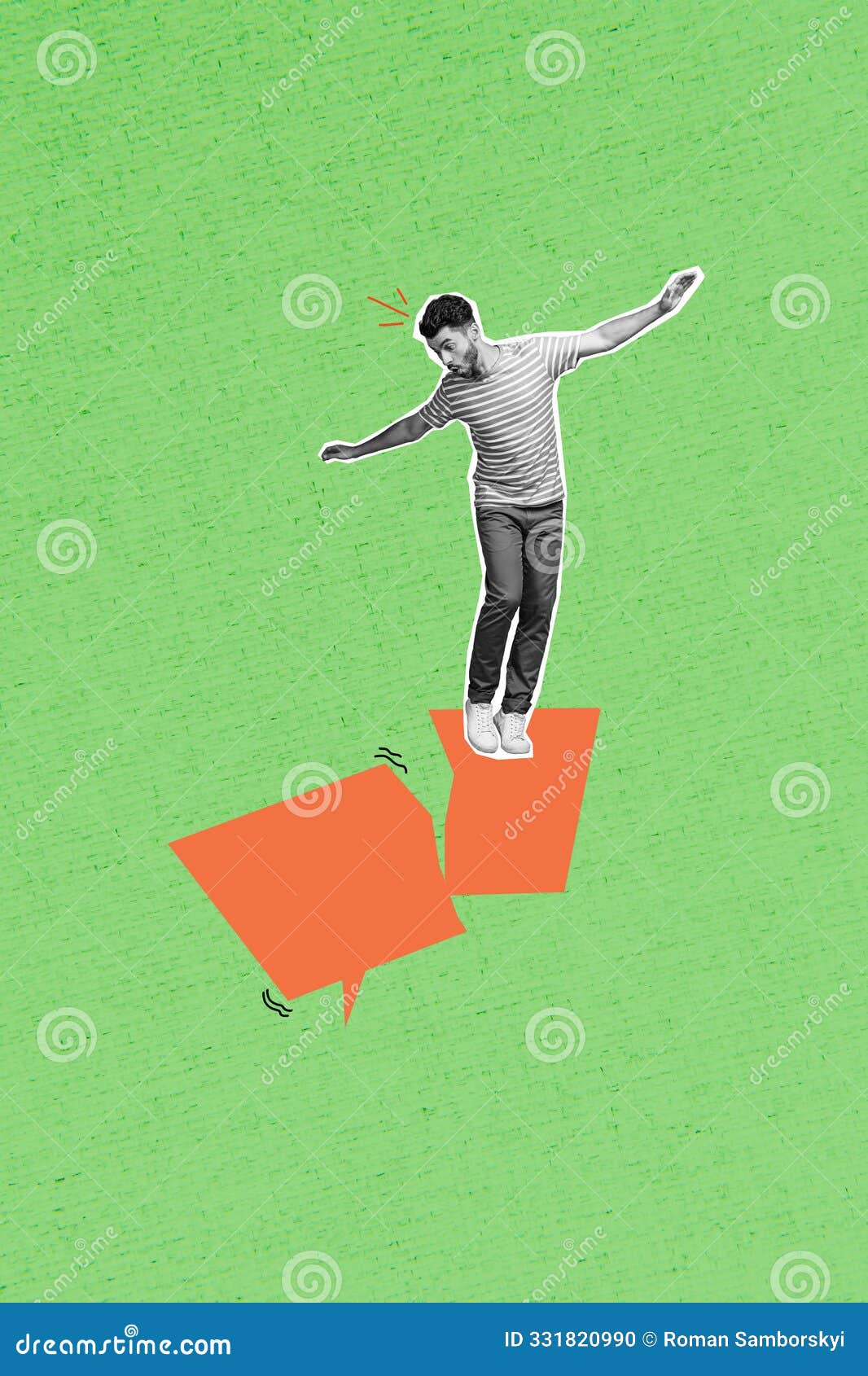 Composite Trend Artwork 3D Sketch Image Photo Collage of Monochrome ...