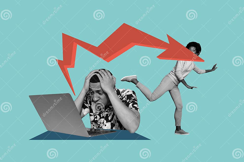 Composite Trend Artwork Photo Collage of Teal Backdrop Caricature ...