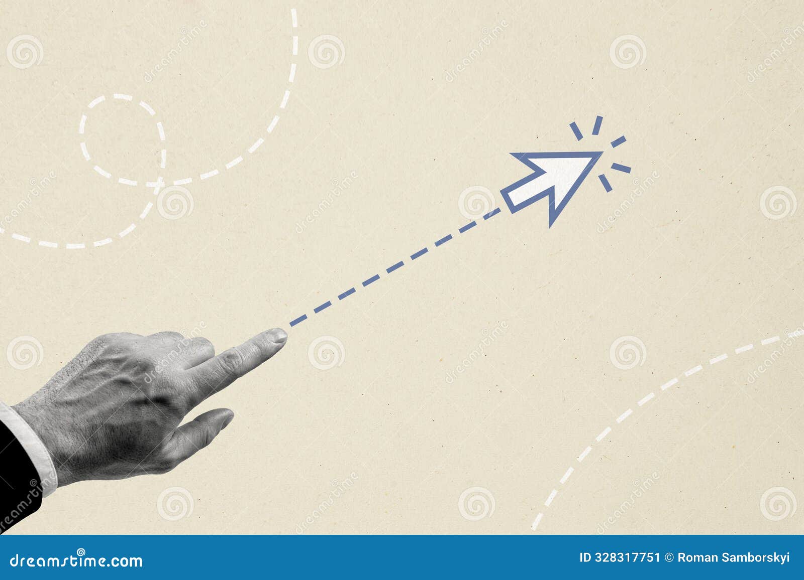 Composite Trend Artwork Sketch Image Photo Collage of Webpage Arrow ...