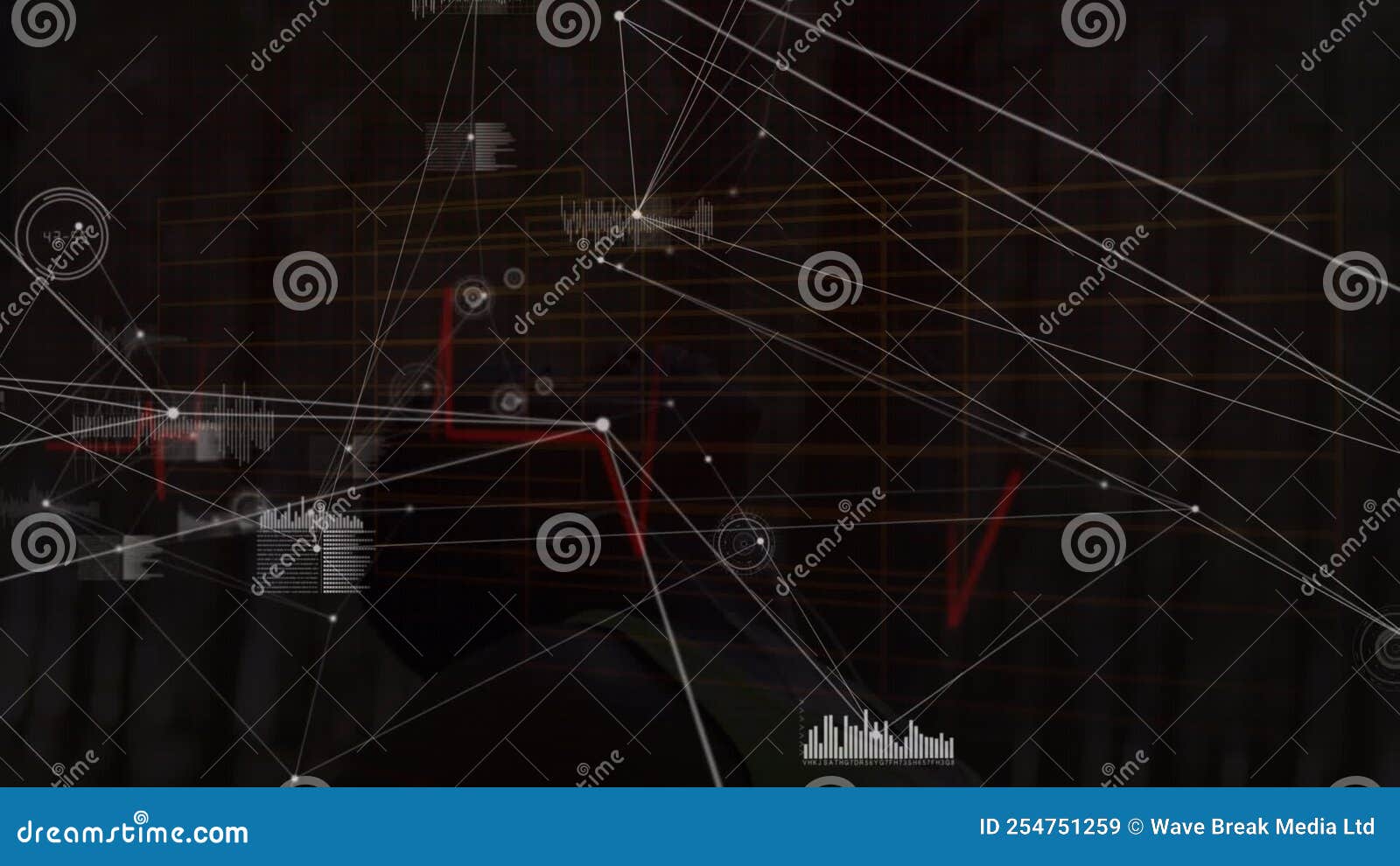 Composite Video of Abstract Computer Icons with Connecting the Dots ...