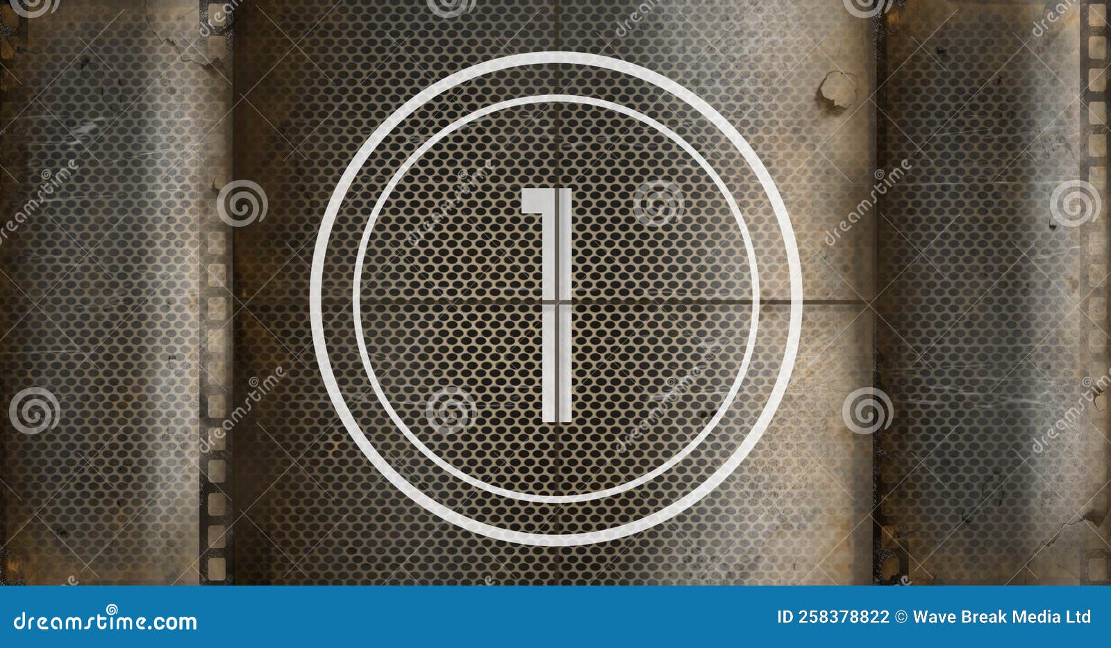 Composite of White Colored Number 1 Text in Circles Over Rusty Metallic ...