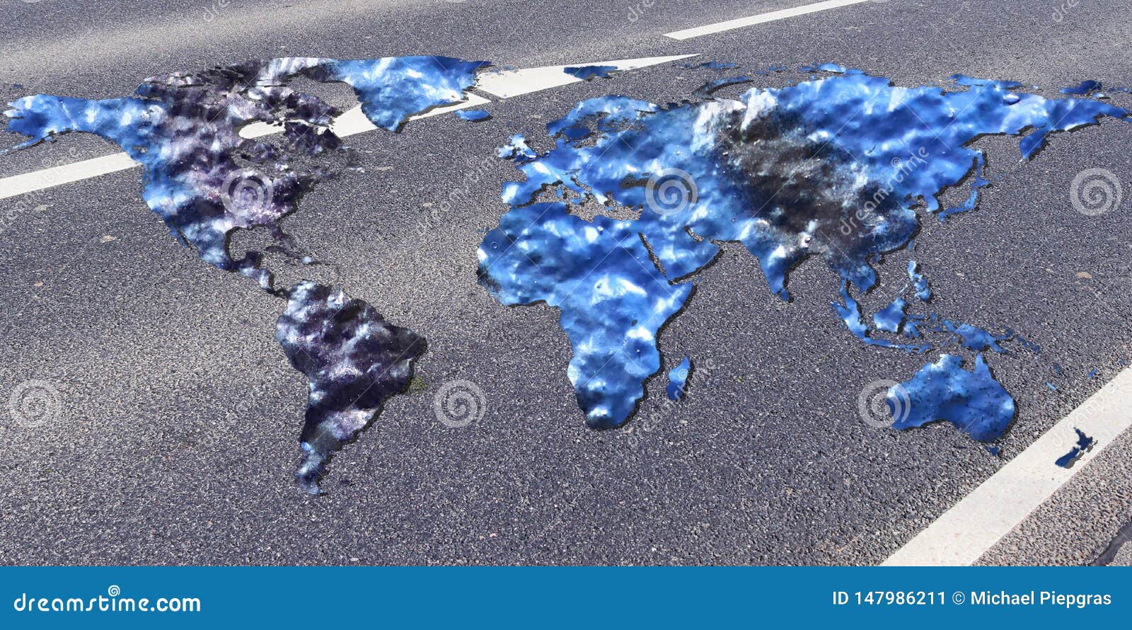 Composite of World Map with Colorful Effects Stock Image - Image of ...