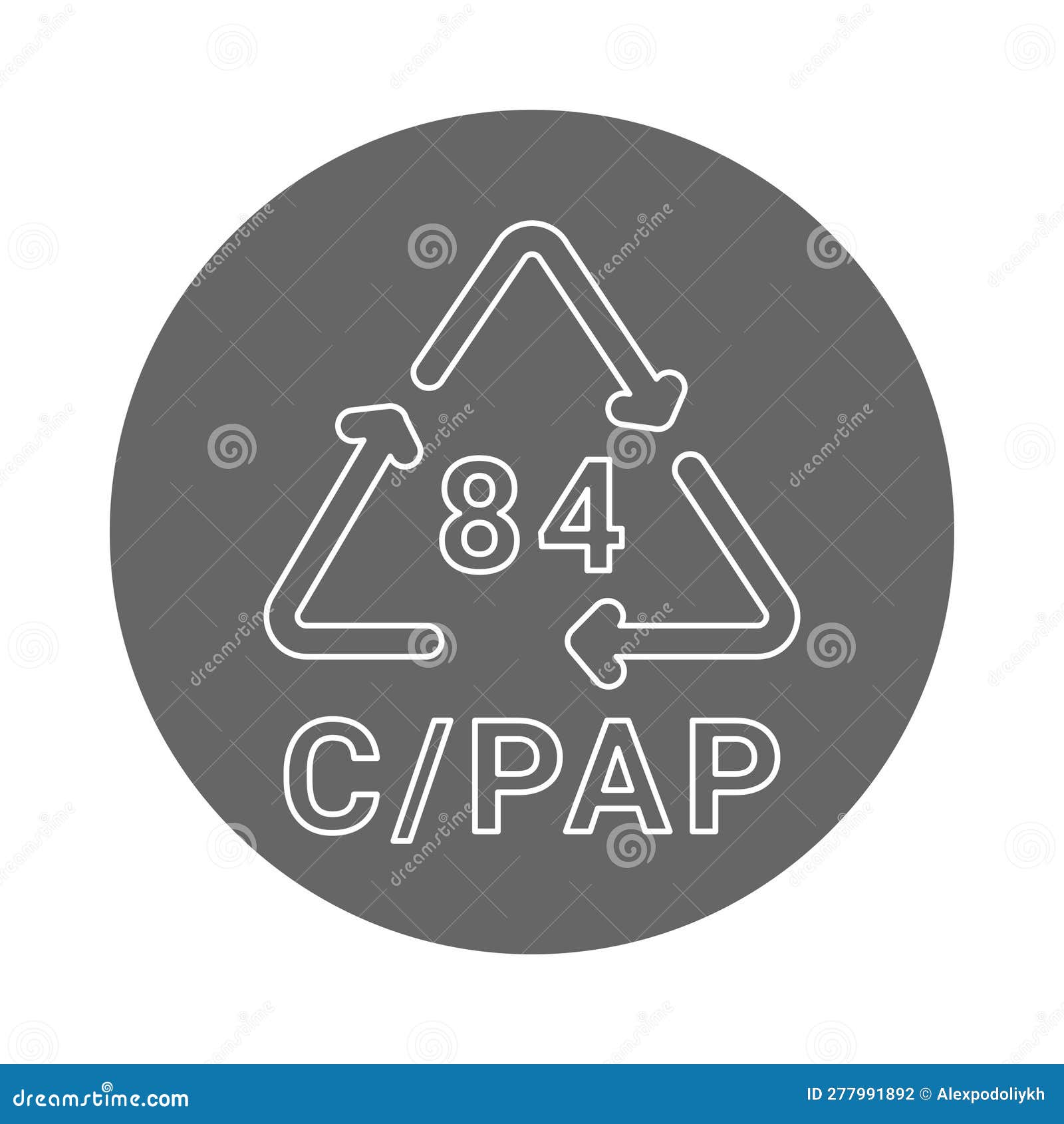 Composites Recycling Code C/PAP 84 Line Icon. Consumption Code. Stock ...