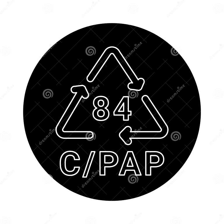 Composites Recycling Code C/PAP 84 Line Icon. Consumption Code. Stock ...