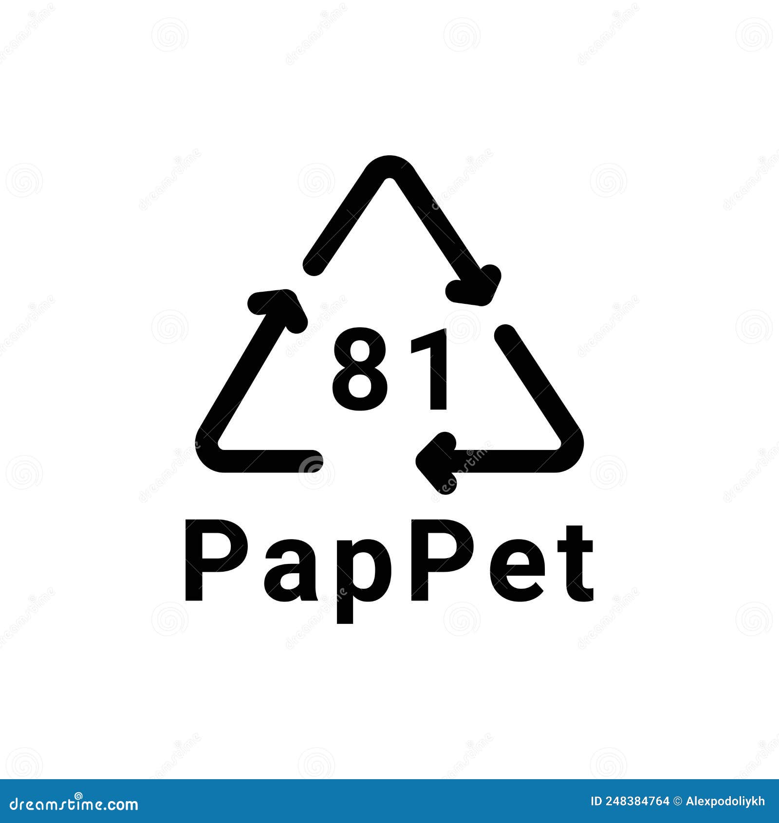 Composites Recycling Code PapPet 81 Line Icon. Consumption Code. Stock ...