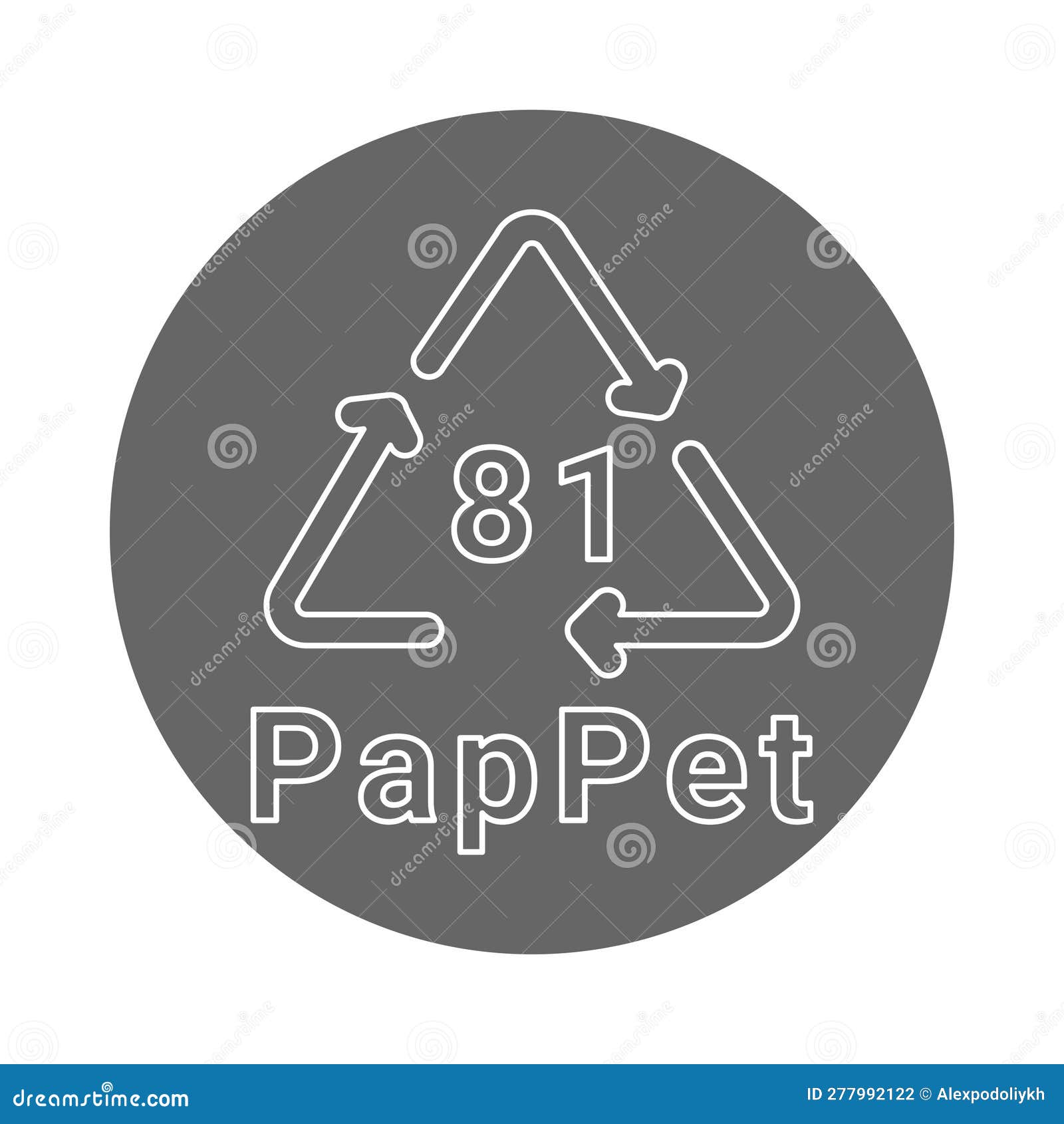 Composites Recycling Code PapPet 81 Line Icon. Consumption Code. Stock ...