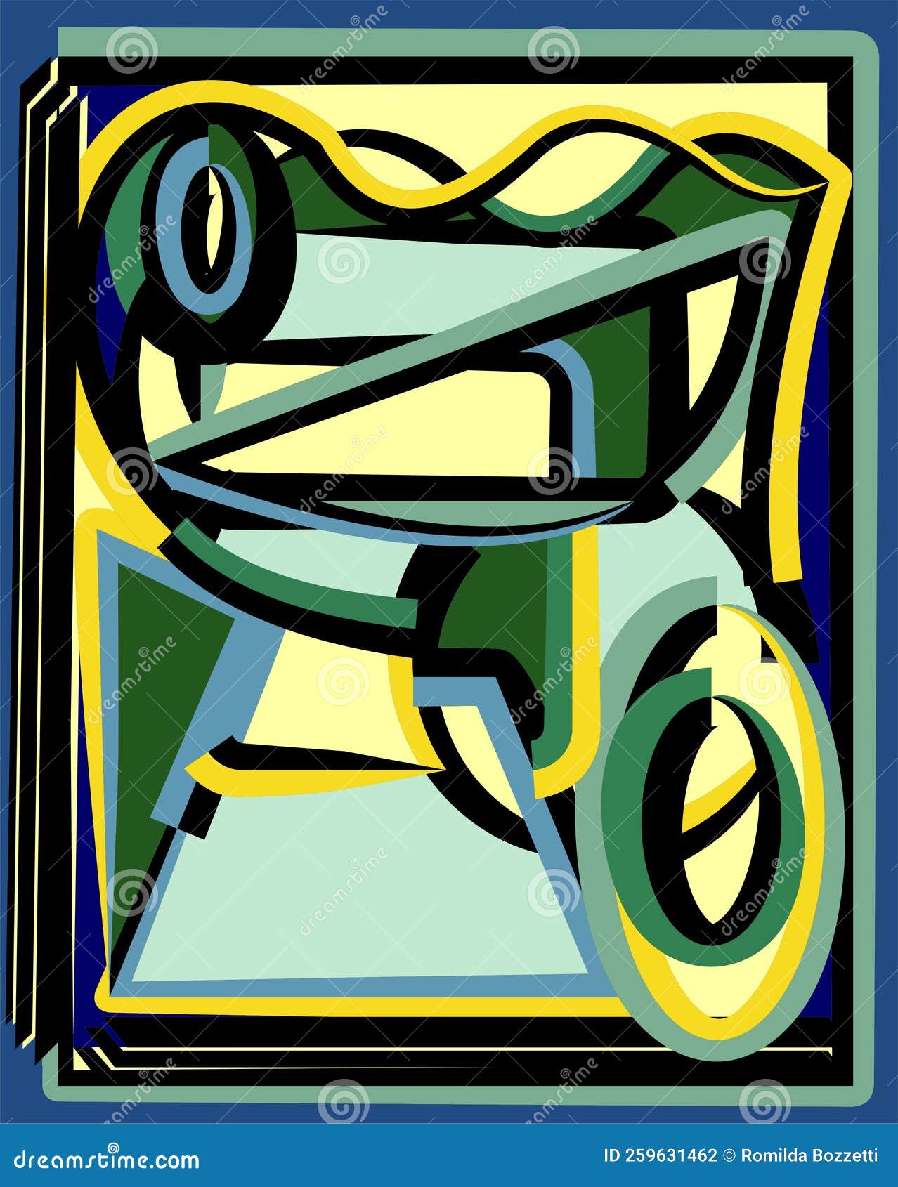 Abstract Composition 22-136 Stock Vector - Illustration of digital ...