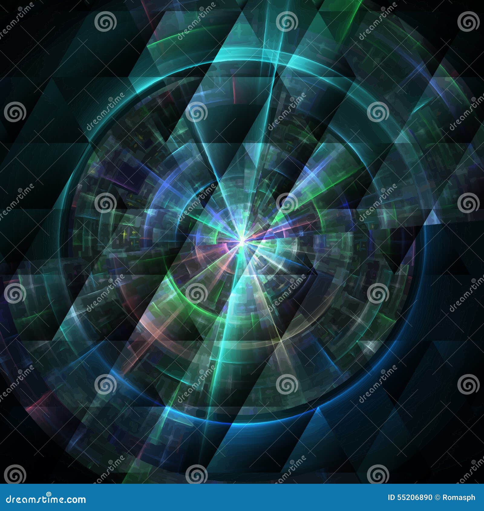 Composition of Abstract Radial Grid Stock Vector - Illustration of ...