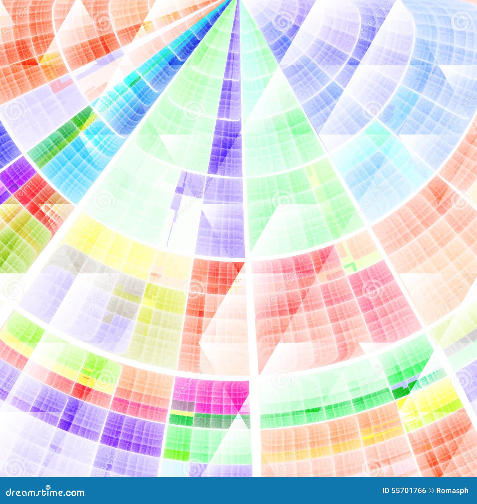 Composition of Abstract Radial Grid Stock Vector - Illustration of ...
