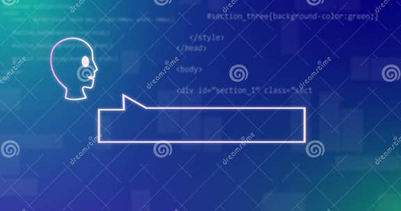 Composition of Ai Bots Icons with Speech Bubbles and Data Processing on ...