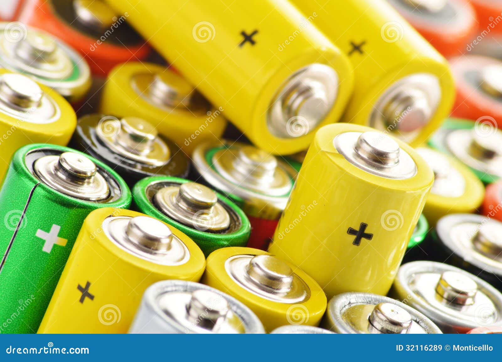 Composition with Alkaline Batteries Stock Image - Image of object ...