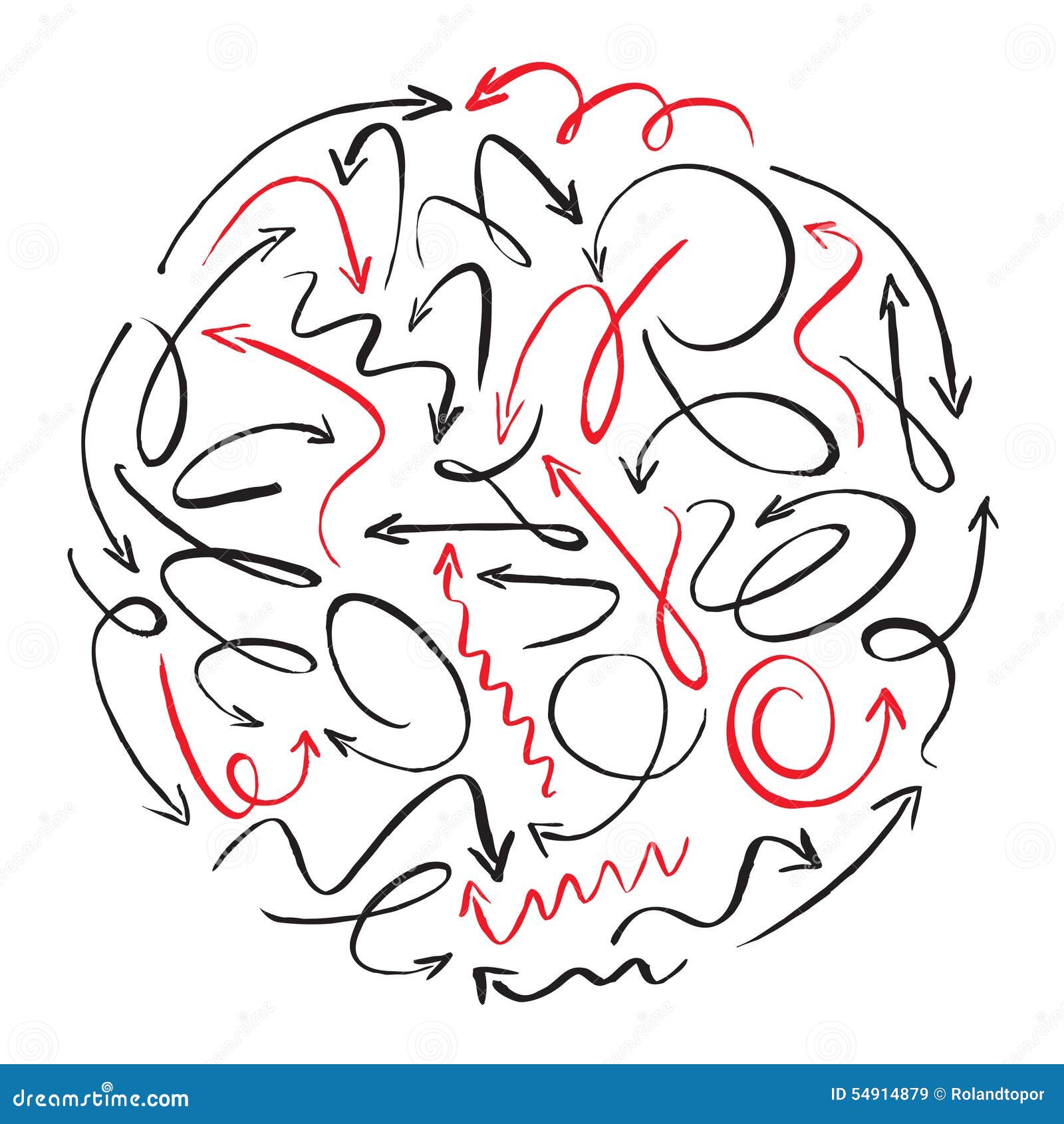 Composition of arrows stock illustration. Illustration of sketchy ...