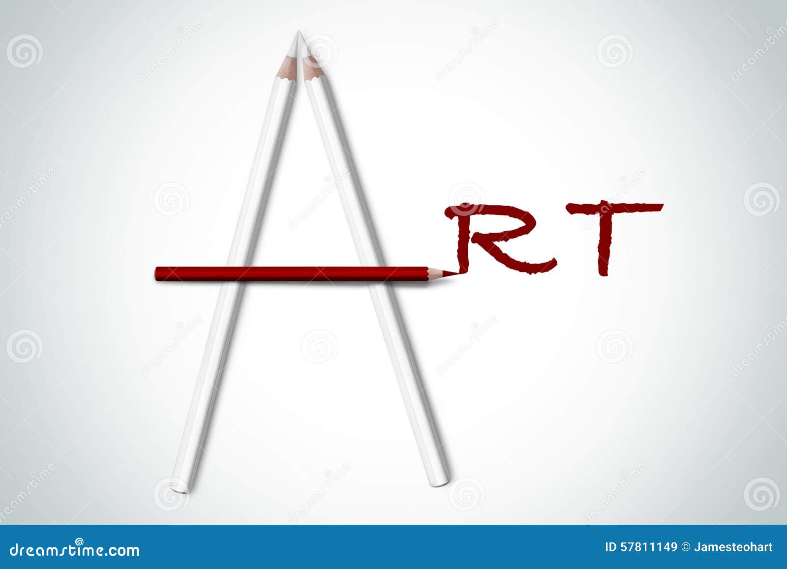 Composition of Art Word by Pencils Stock Illustration - Illustration of ...