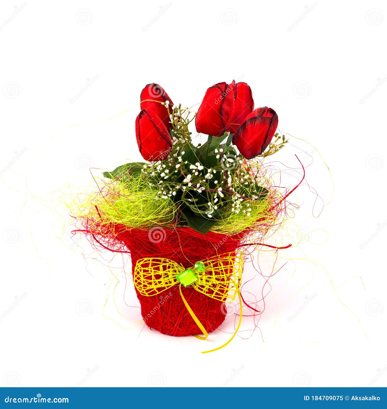 Composition with Artificial Flowers Stock Image - Image of florist ...