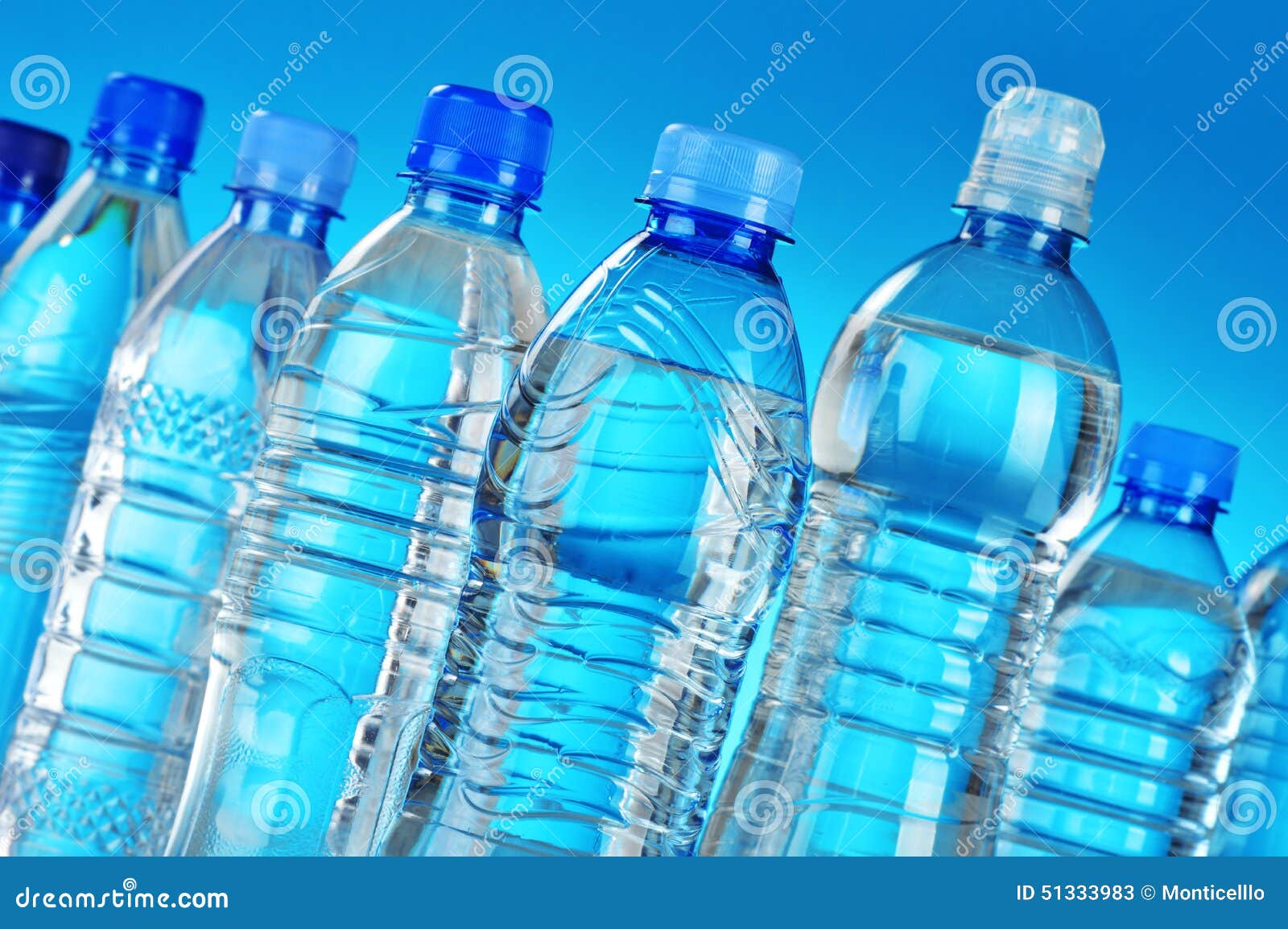 Composition with Assorted Plastic Bottles of Mineral Water Stock Image ...