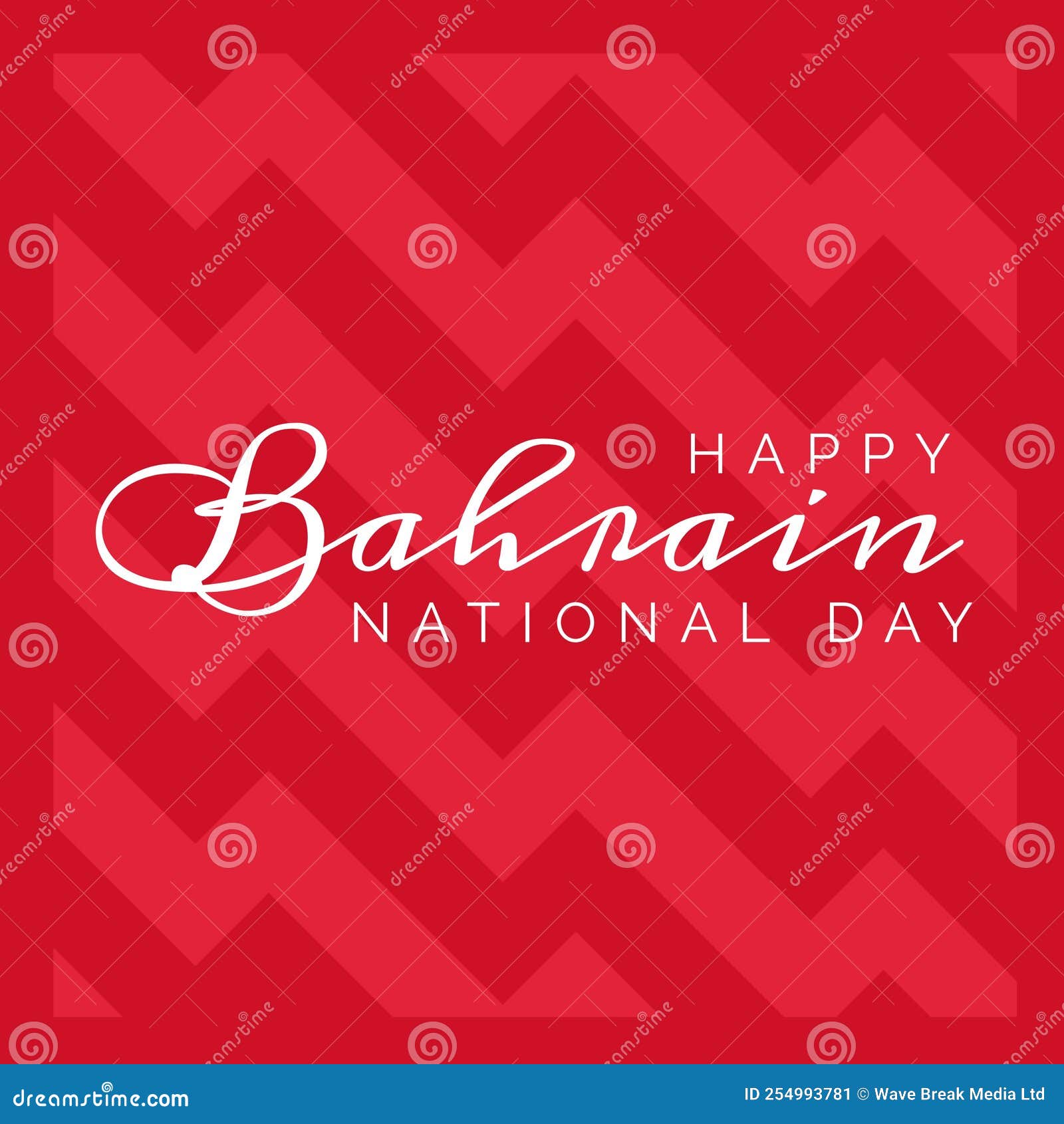 Composition of Bahrain National Day Text Over Red Background Stock ...