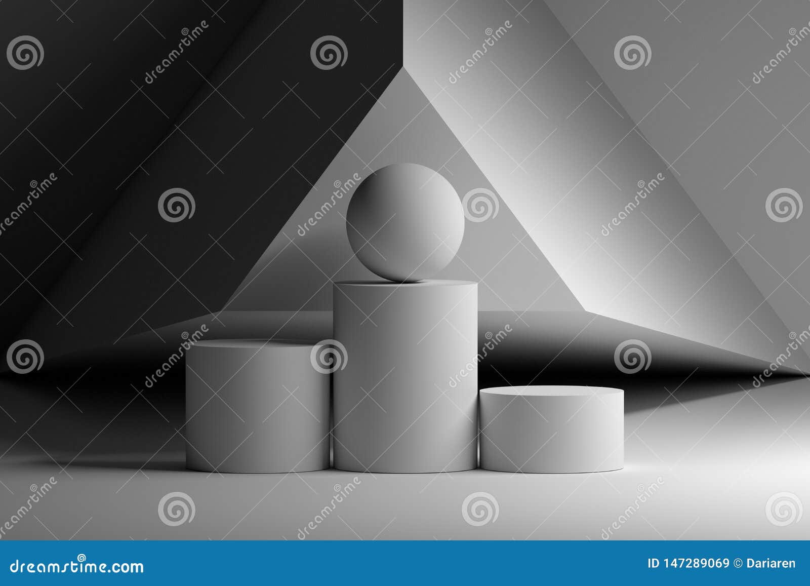 Composition with Basic Primitives Stock Illustration - Illustration of ...