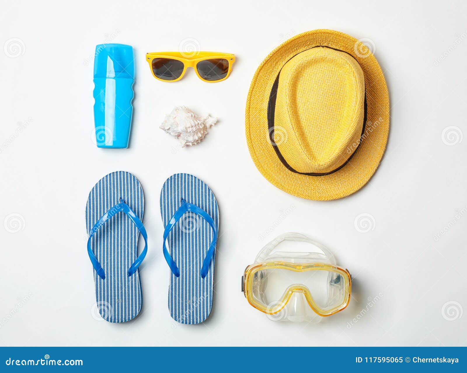 Composition with Beach Objects Stock Image - Image of cosmetic, shoes ...