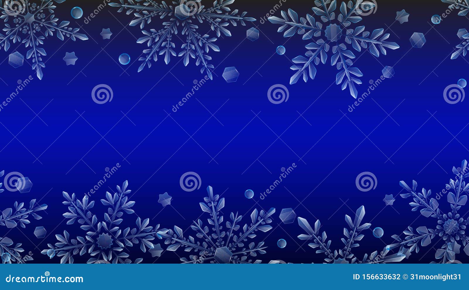 Composition of Big Translucent Christmas Snowflakes Stock Vector ...