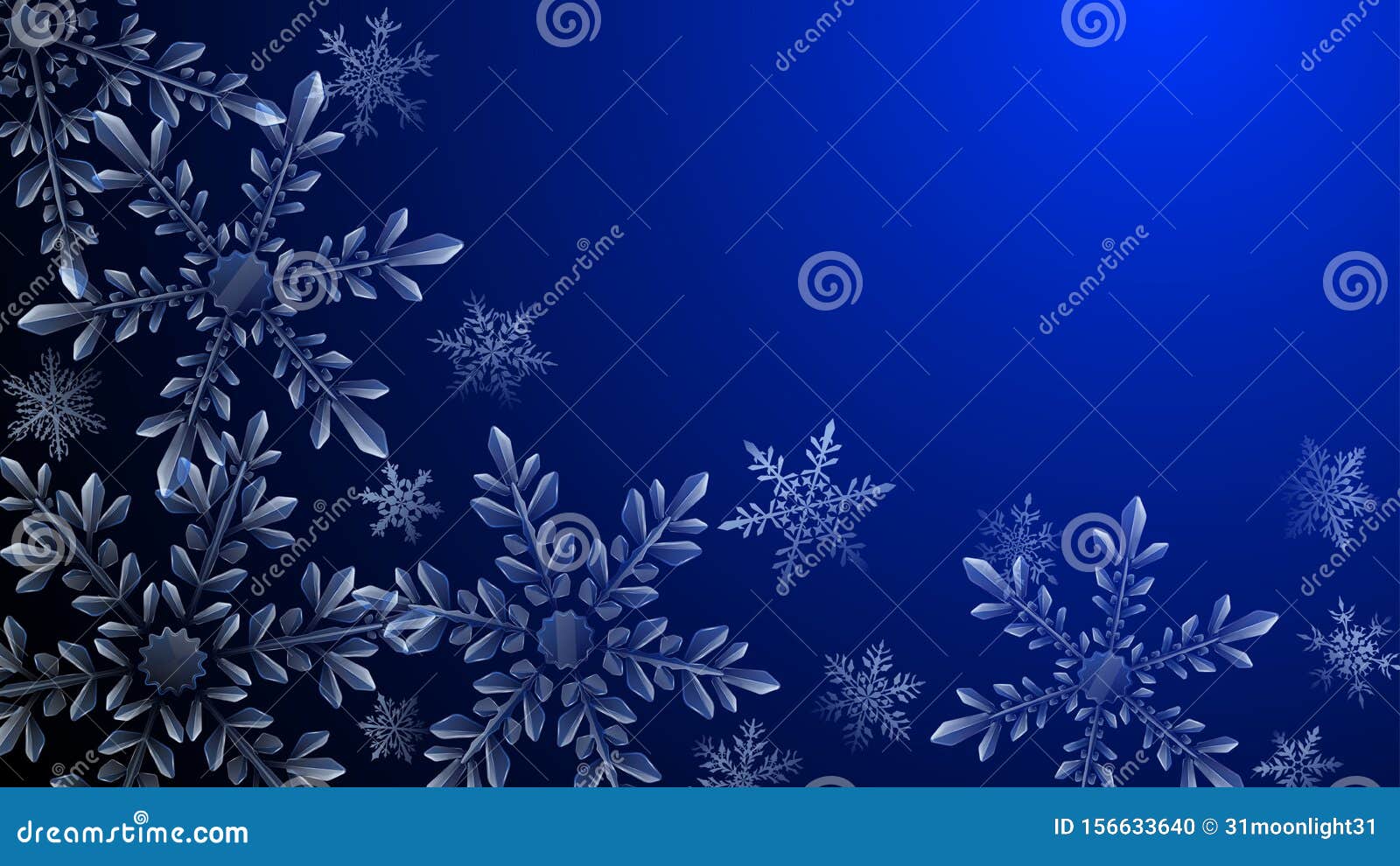 Composition of Big Translucent Christmas Snowflakes Stock Vector ...