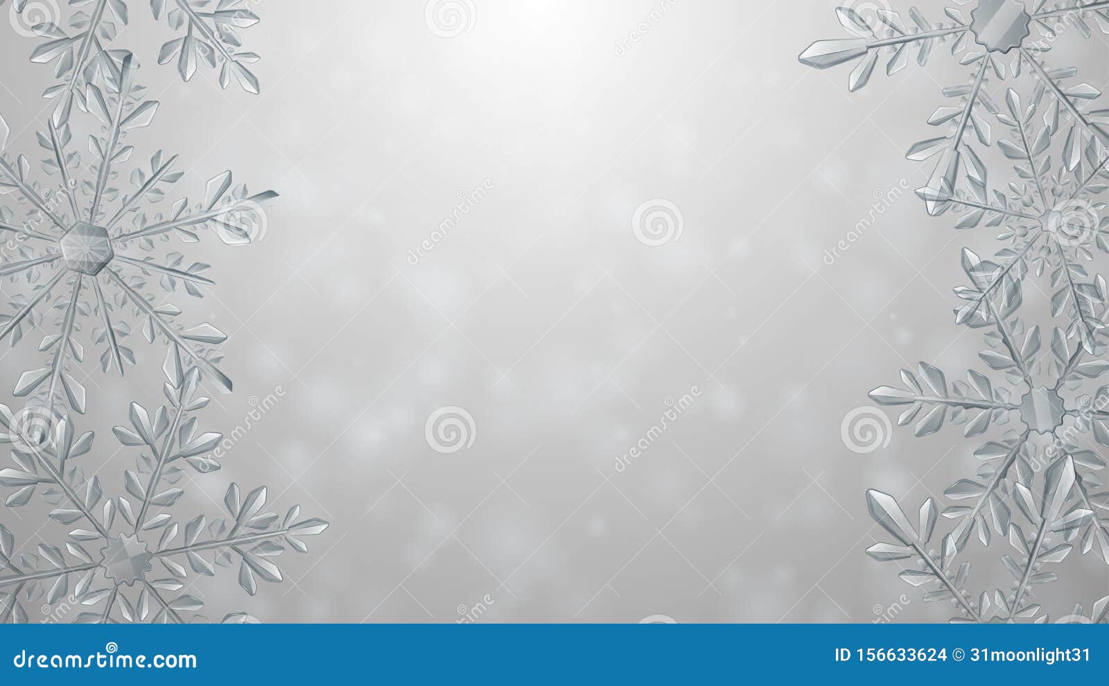 Composition of Big Translucent Christmas Snowflakes Stock Vector ...