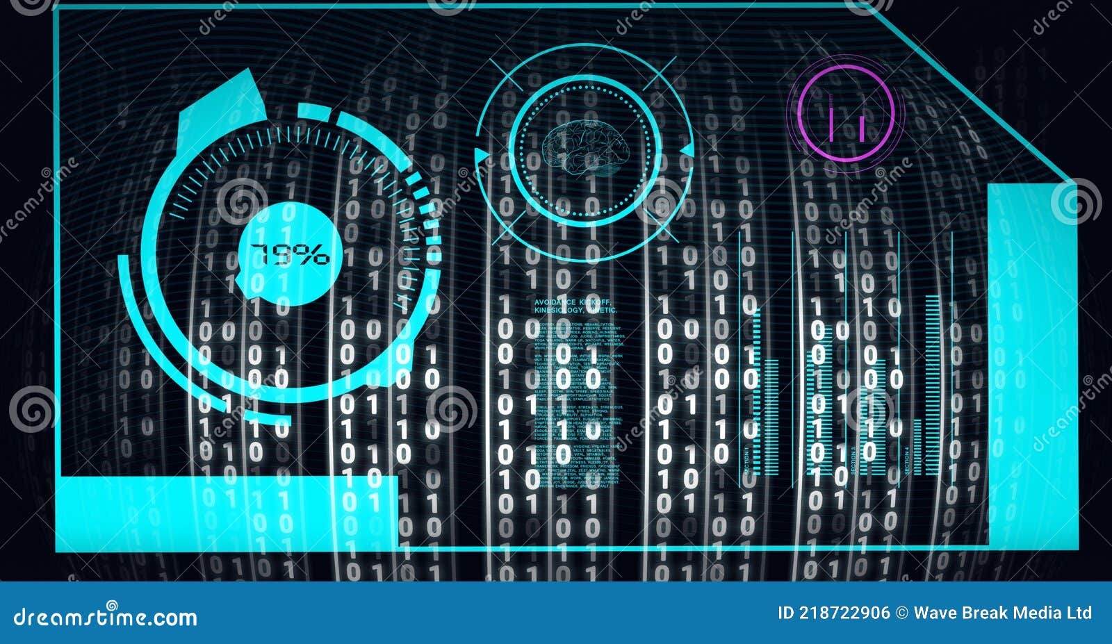 Composition of Binary Coding, Medical Icons and Data Processing on ...