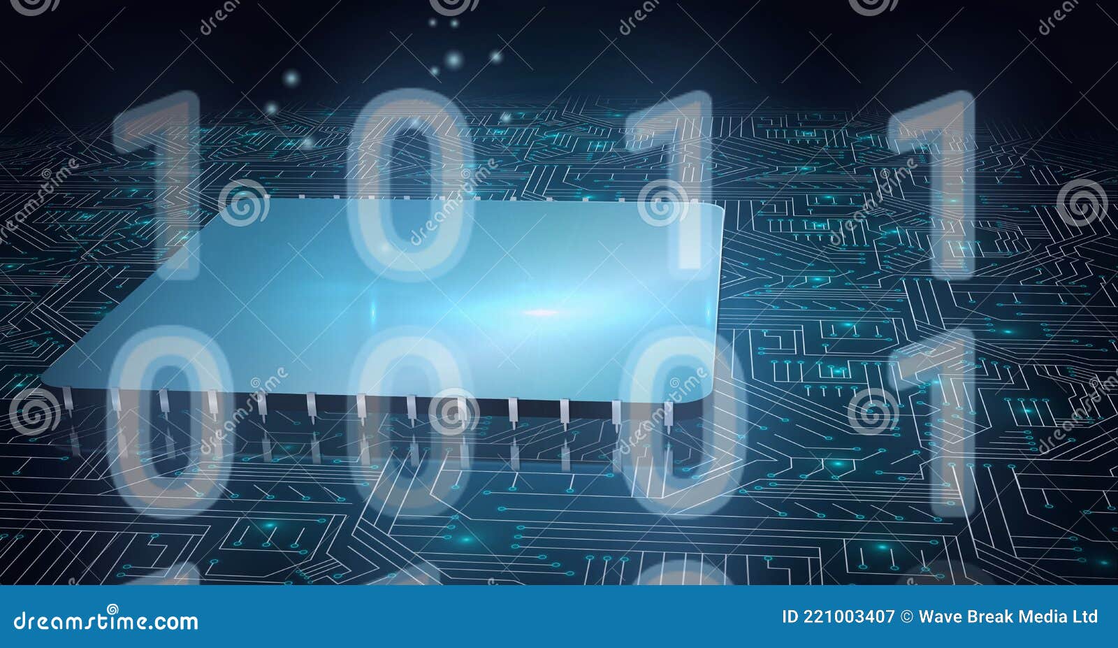 Composition of Binary Coding Over Computer Circuit Board Stock Illustration - Illustration of ...