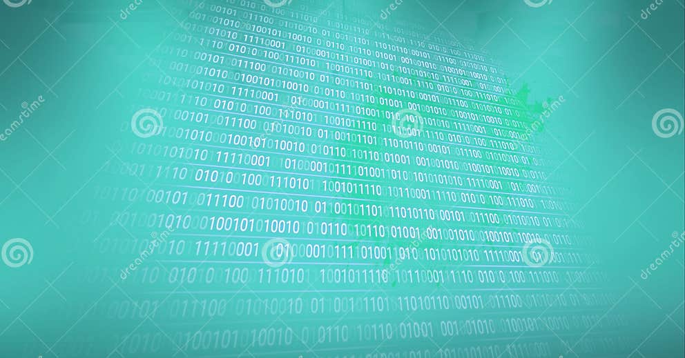 Composition of Binary Coding Processing Over Computer Circuit Board Stock Illustration ...