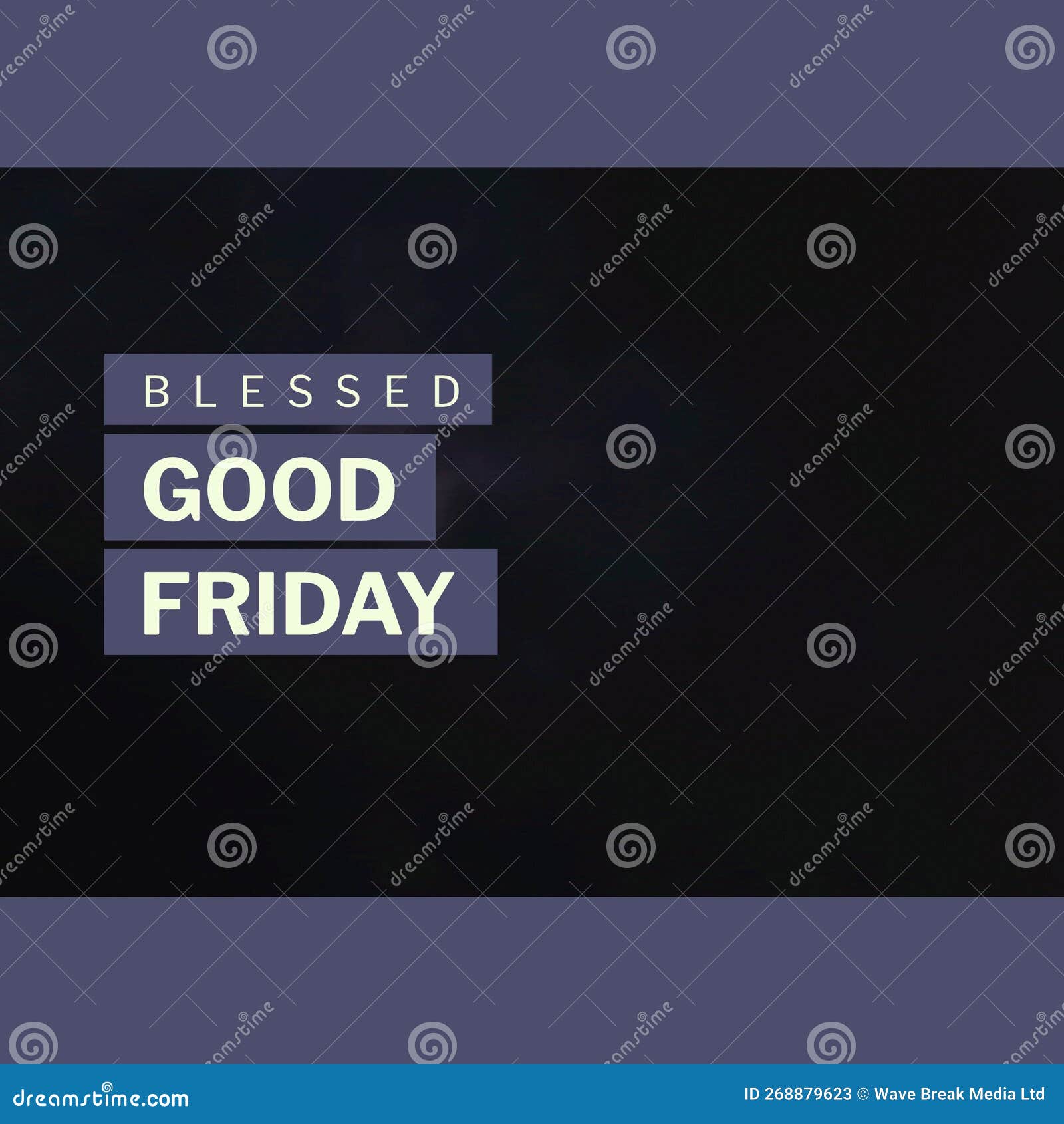 Composition of Blessed Good Friday Text Over Clouds Stock Illustration ...