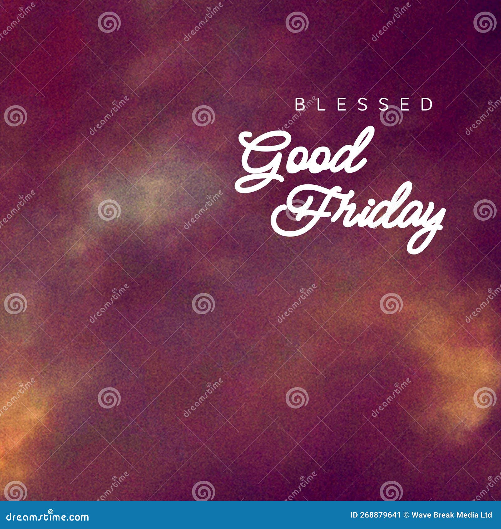 Composition of Blessed Good Friday Text Over Clouds Stock Illustration ...