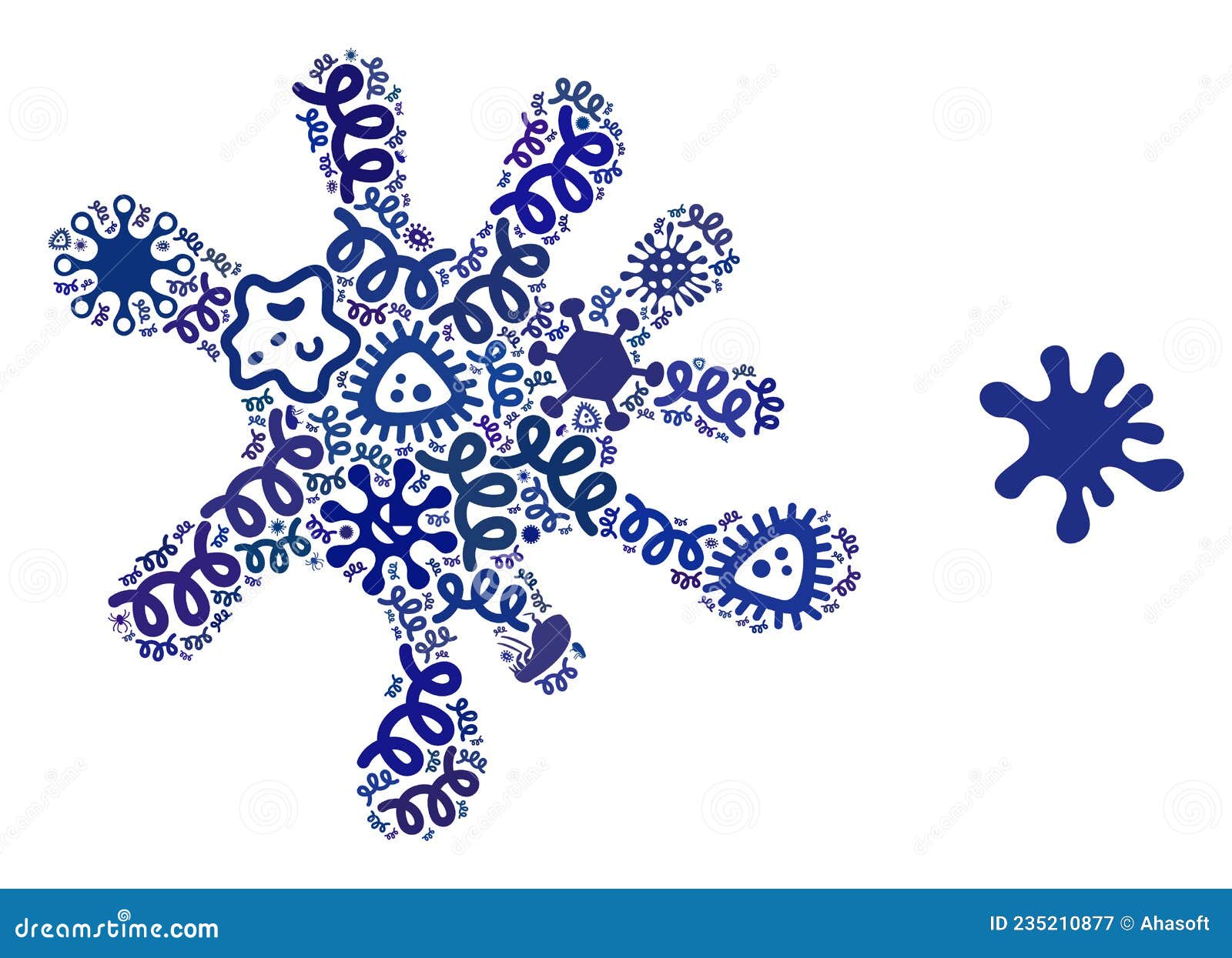 Composition Blot Icon of Infection Pathogens Stock Vector ...