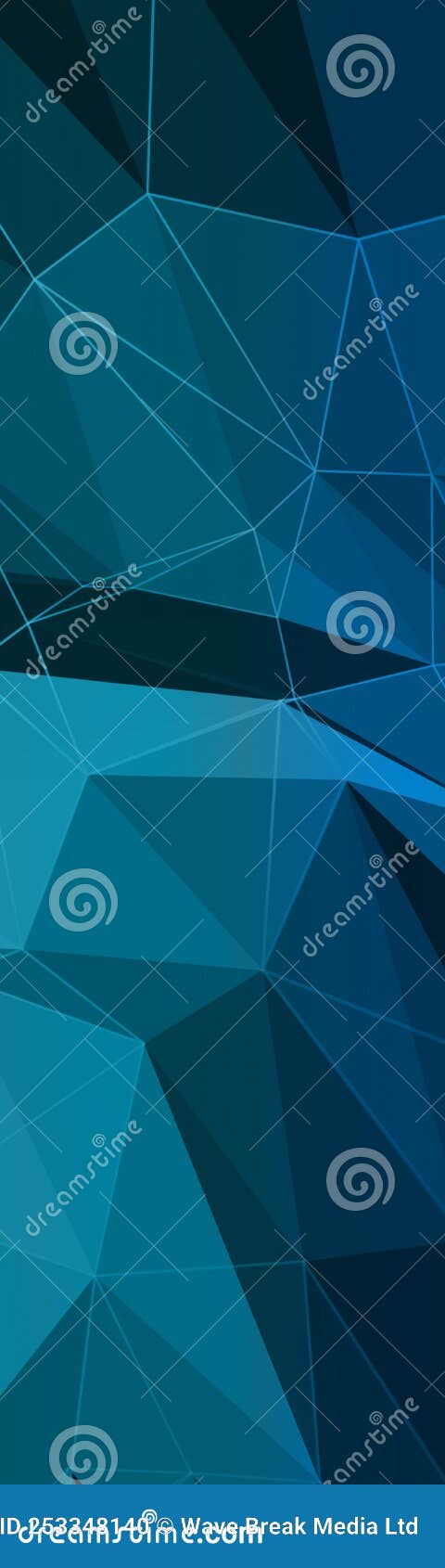 Composition of Blue Lines and Shapes on Blue Background Stock ...