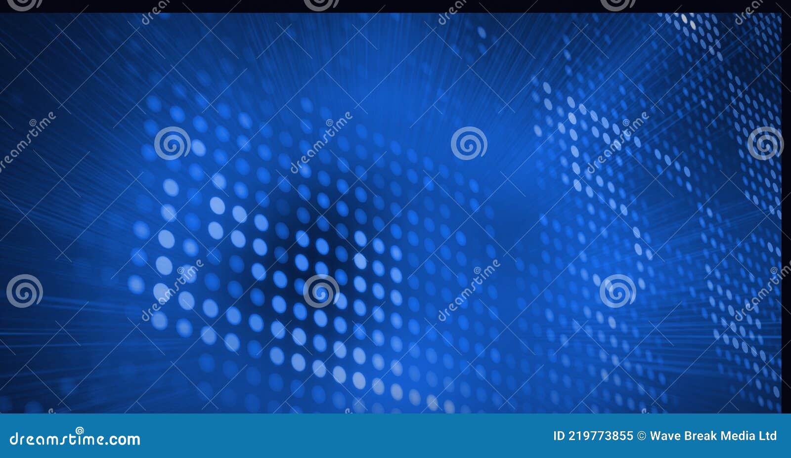 Composition of Blue Screen with Glowing Blue Pixel Numbers and ...