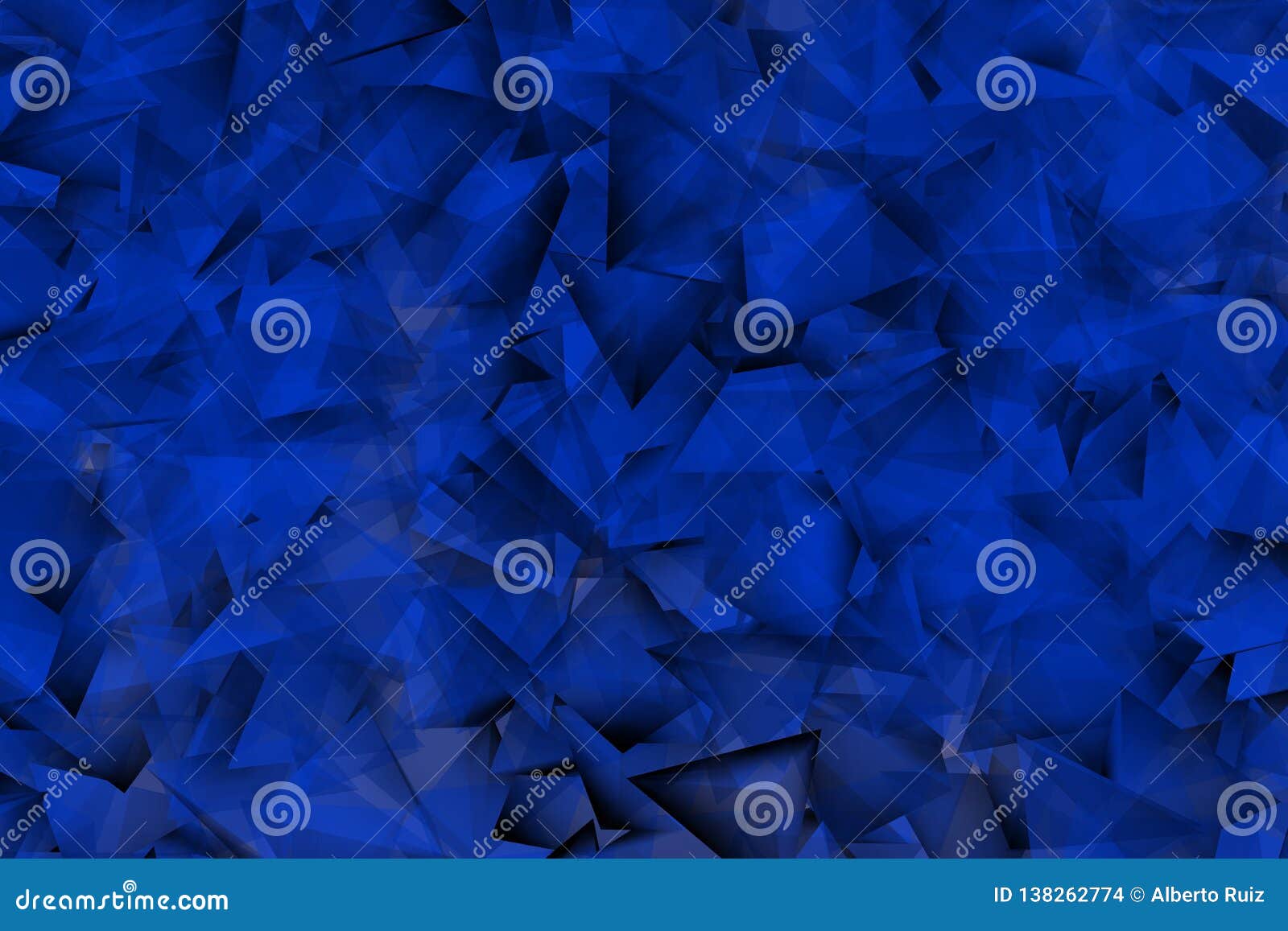 Composition of Blue Triangles with Shadows Stock Illustration ...