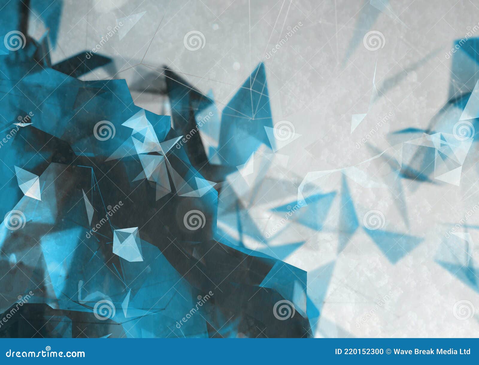 Composition of Blue and White Angular Abstract Forms Stock Illustration ...
