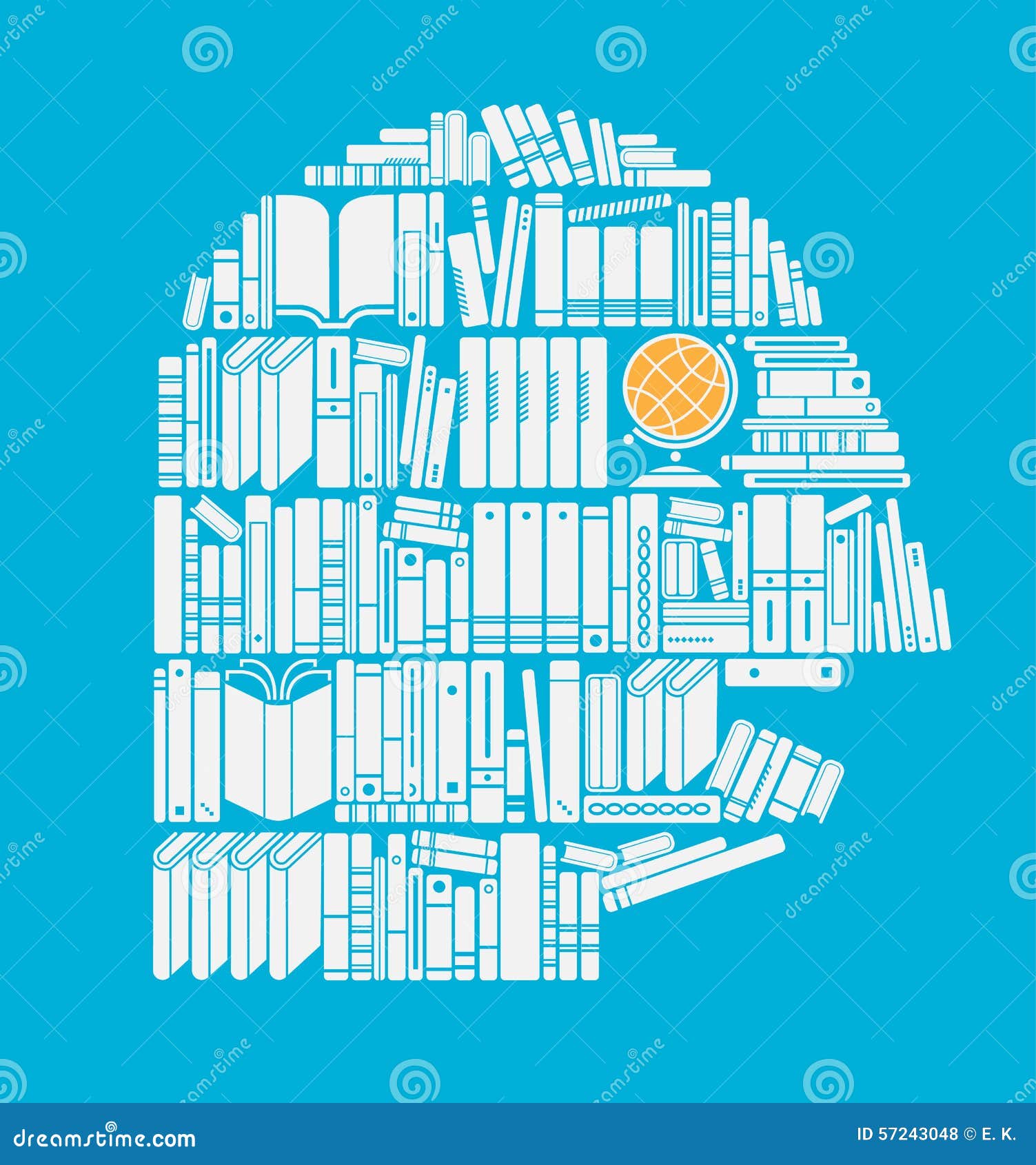 Composition with books stock vector. Illustration of design - 57243048