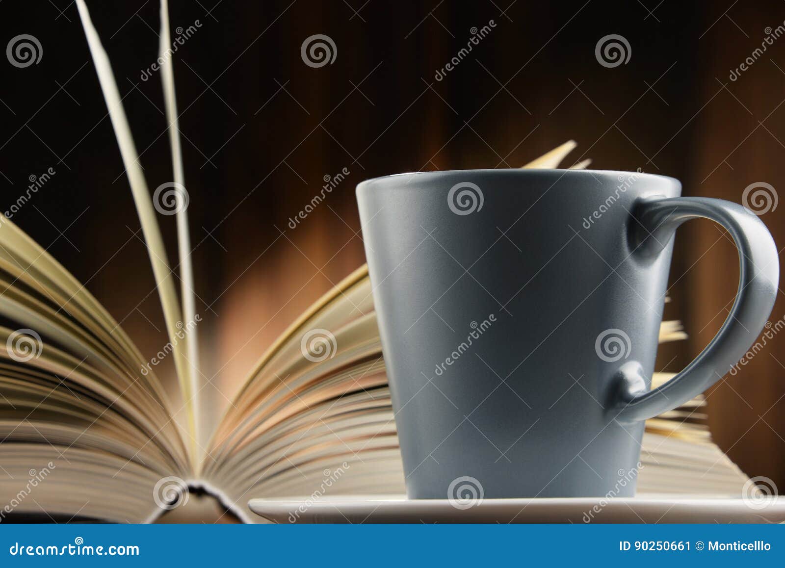 Composition with Books and Cup of Coffee Stock Image - Image of drink ...