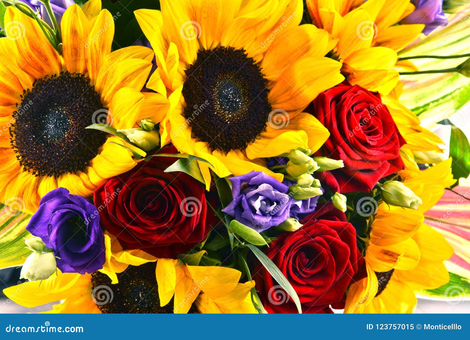 Composition with Bouquet of Flowers Stock Image - Image of roses ...