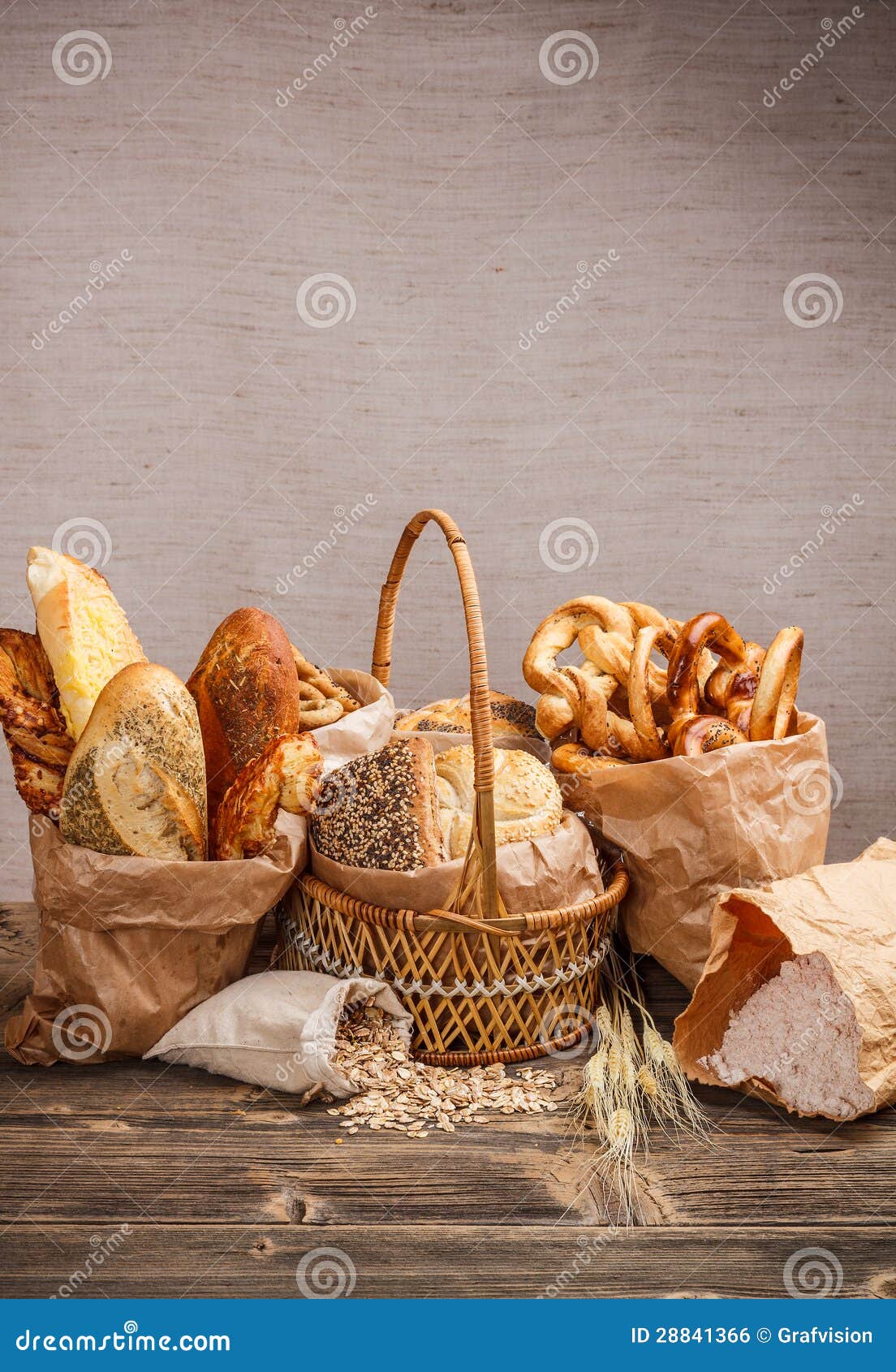 Composition with bread stock photo. Image of gold, baguette - 28841366