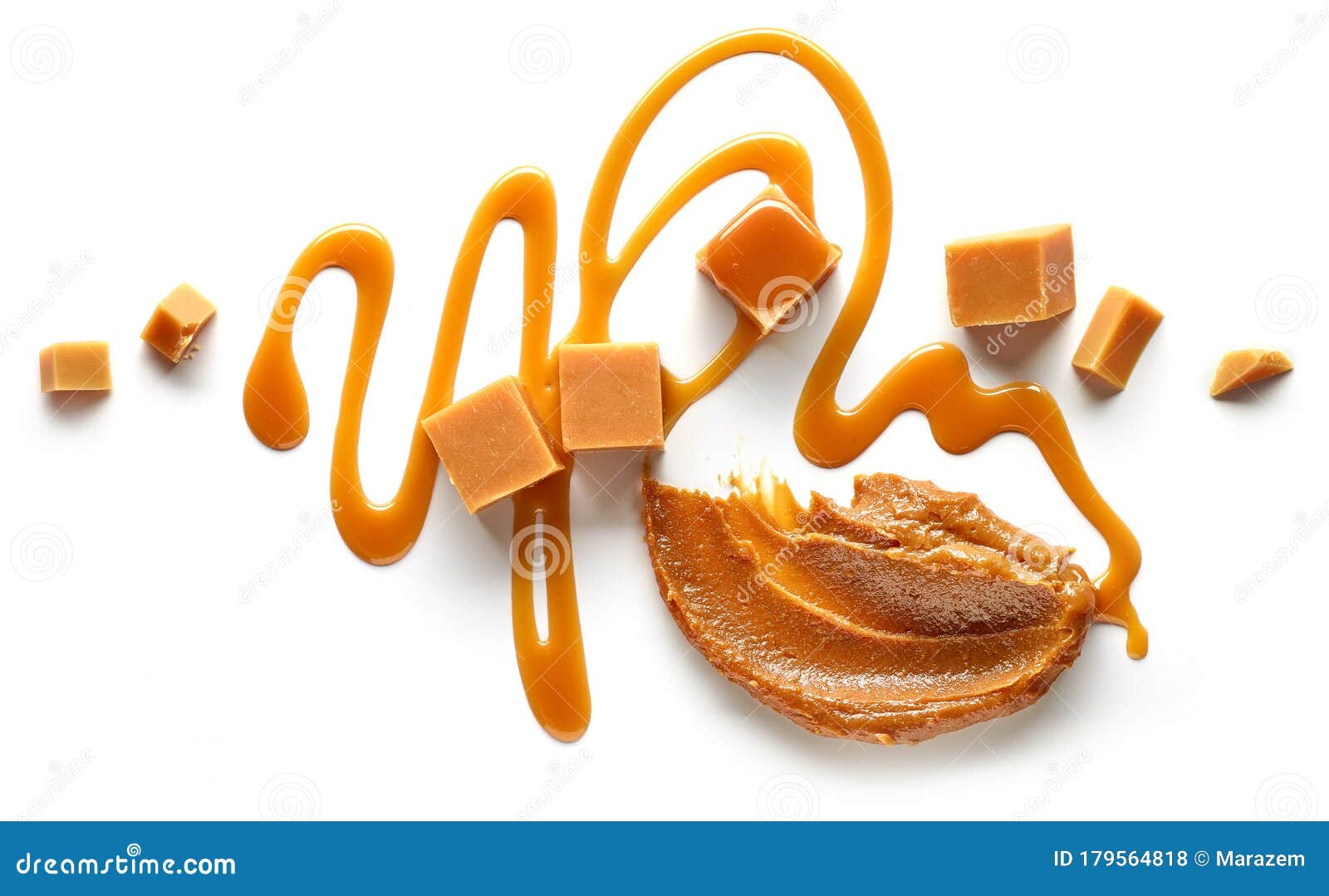Composition of Caramel Candies Stock Photo - Image of decorate ...