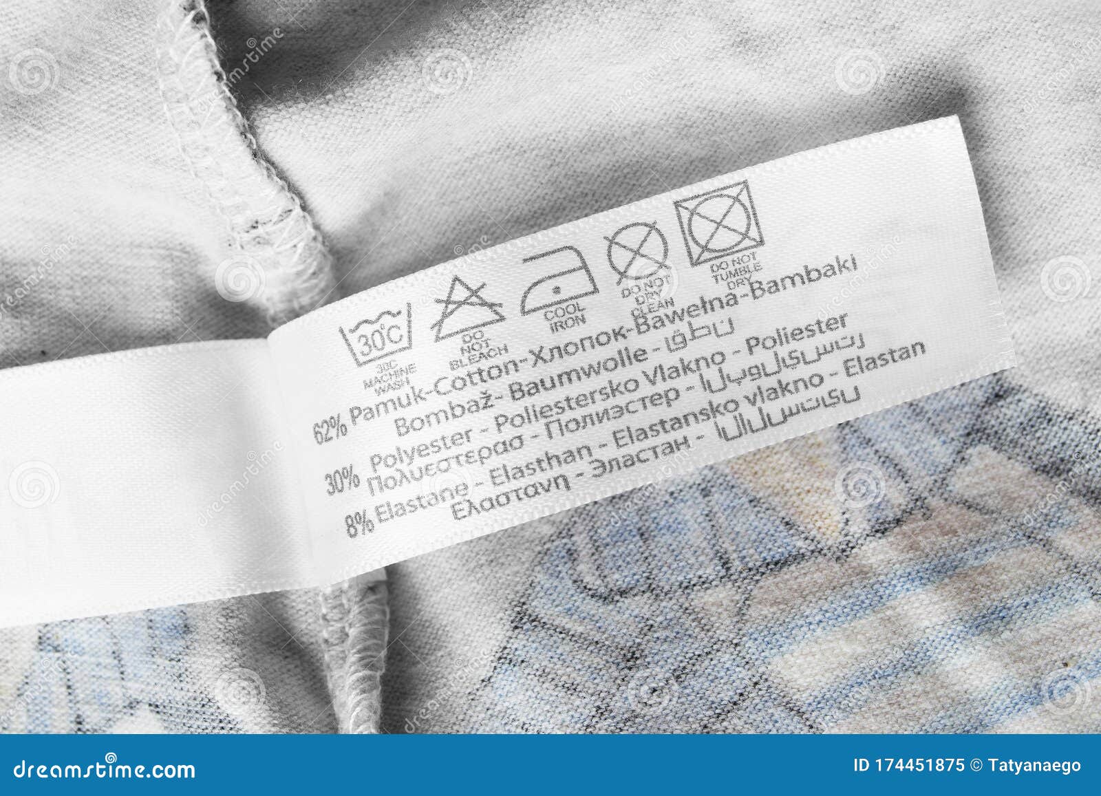 Composition and care label stock image. Image of symbol - 174451875