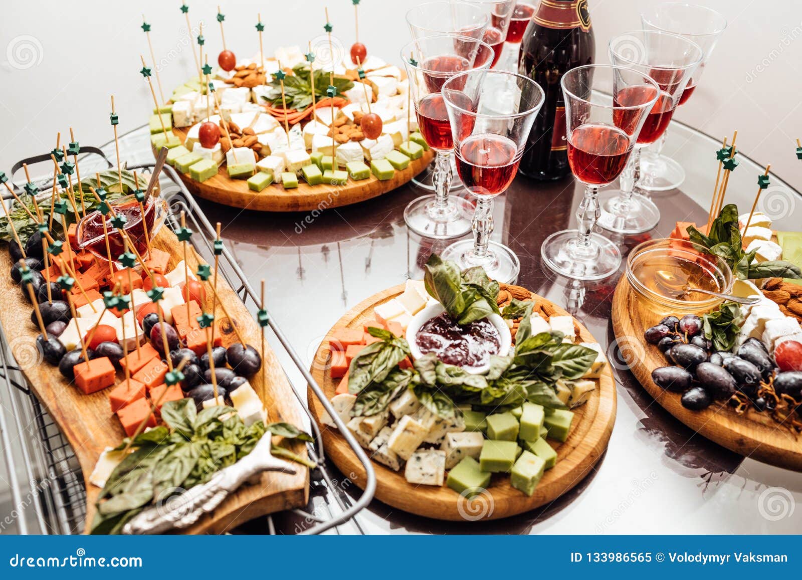 Tasting Cheese Dish . Delicious Cheese on the Table. Table Setting at a ...