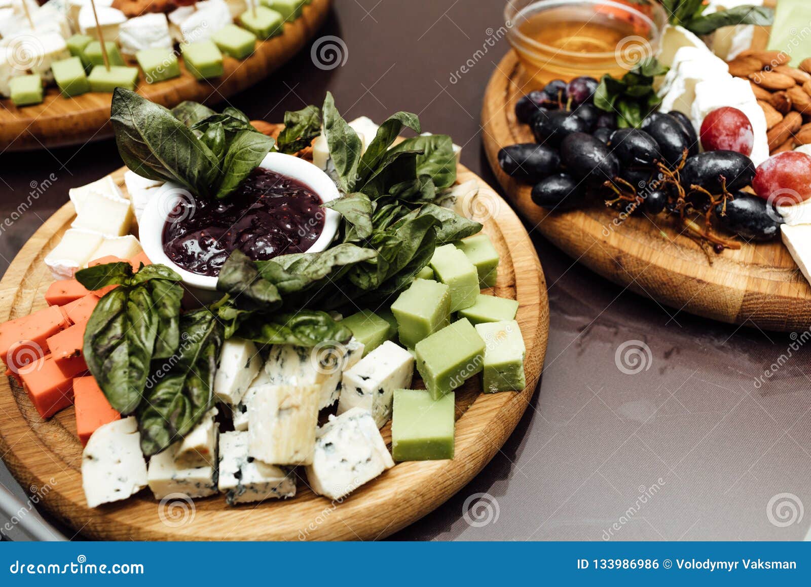 Tasting Cheese Dish . Delicious Cheese on the Table. Table Setting at a ...