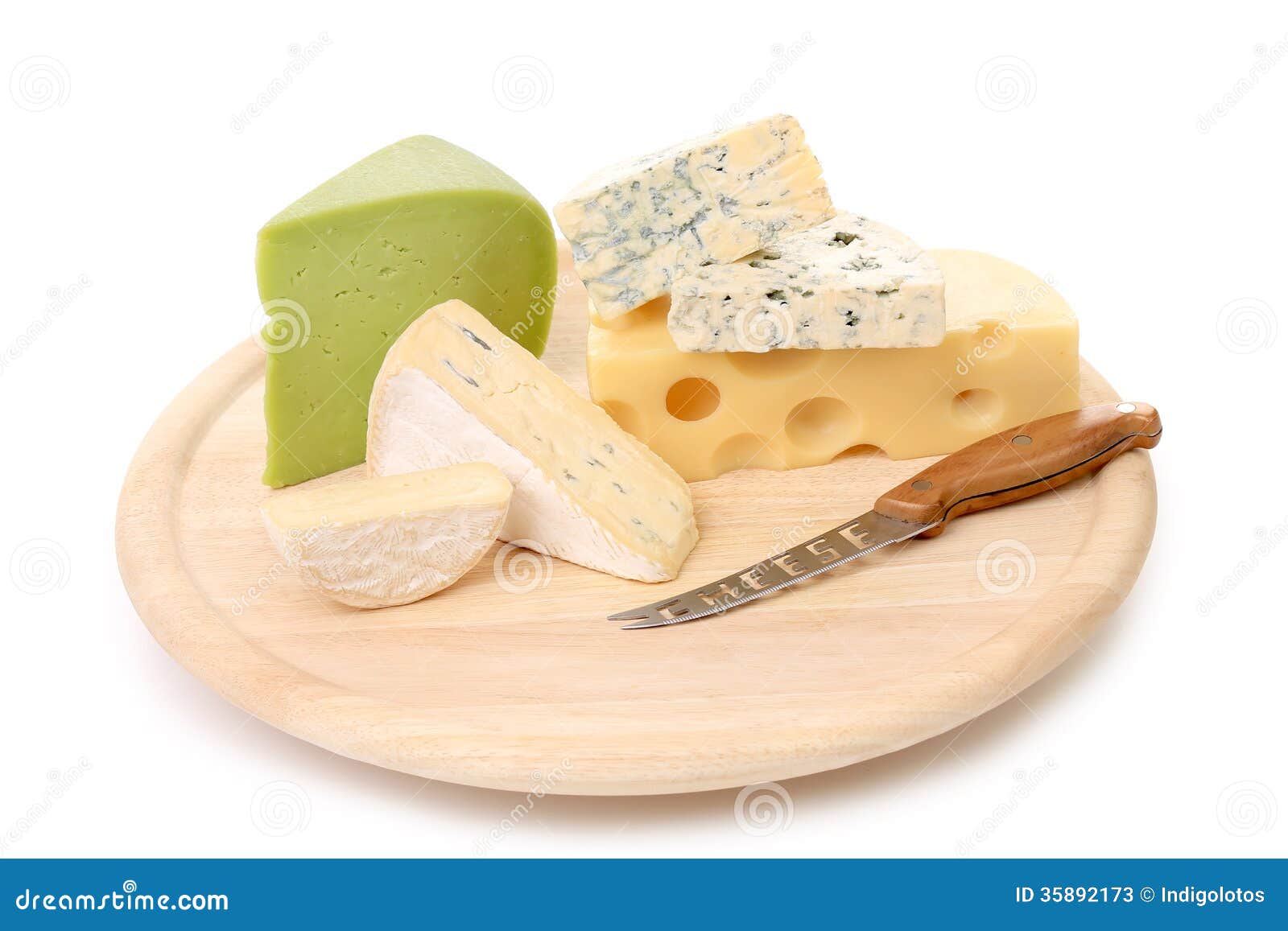 Composition of Cheese on Wooden Plate. Stock Image - Image of luxury ...