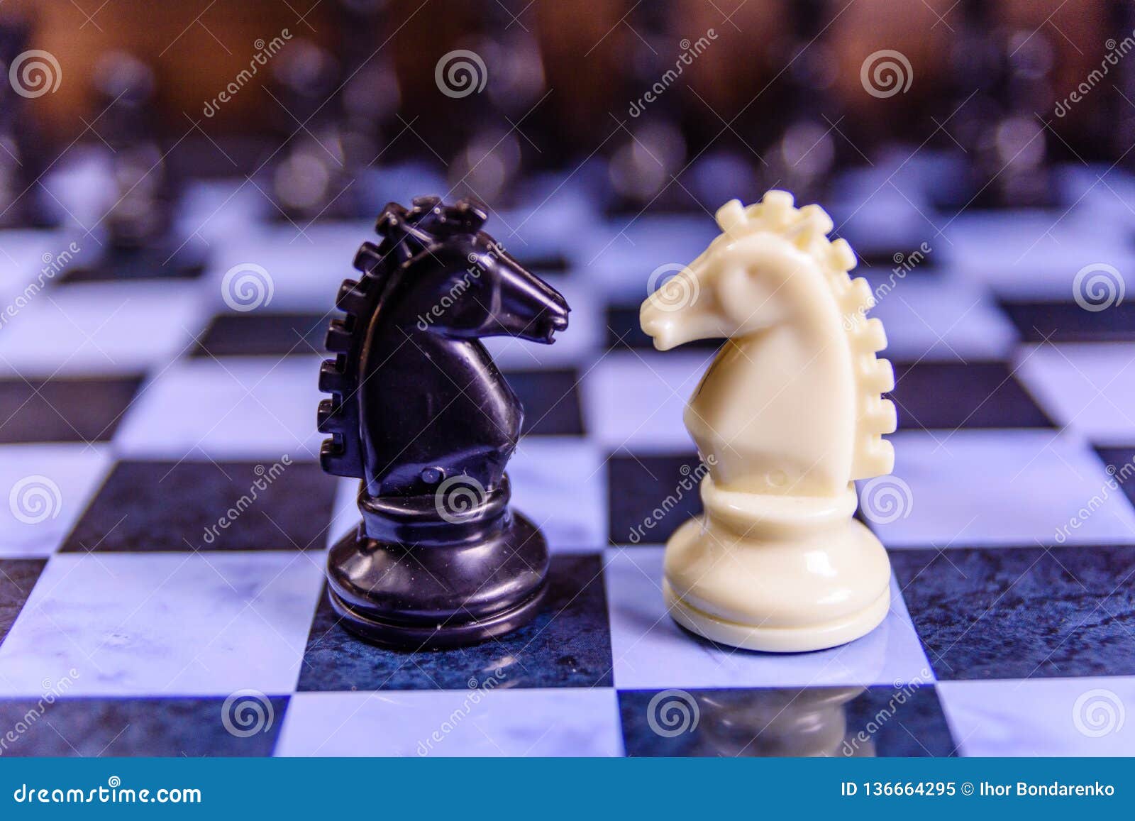Composition of the Chess Pieces on a Chess Board Stock Image - Image of ...