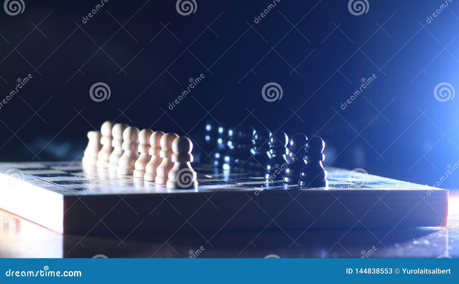 Composition of the Chess Pieces on Chess Board Stock Image - Image of ...
